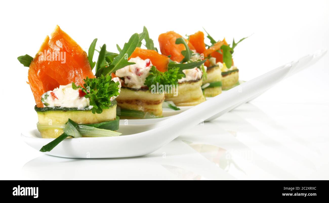 Smoked salmon finger food hi-res stock photography and images - Alamy