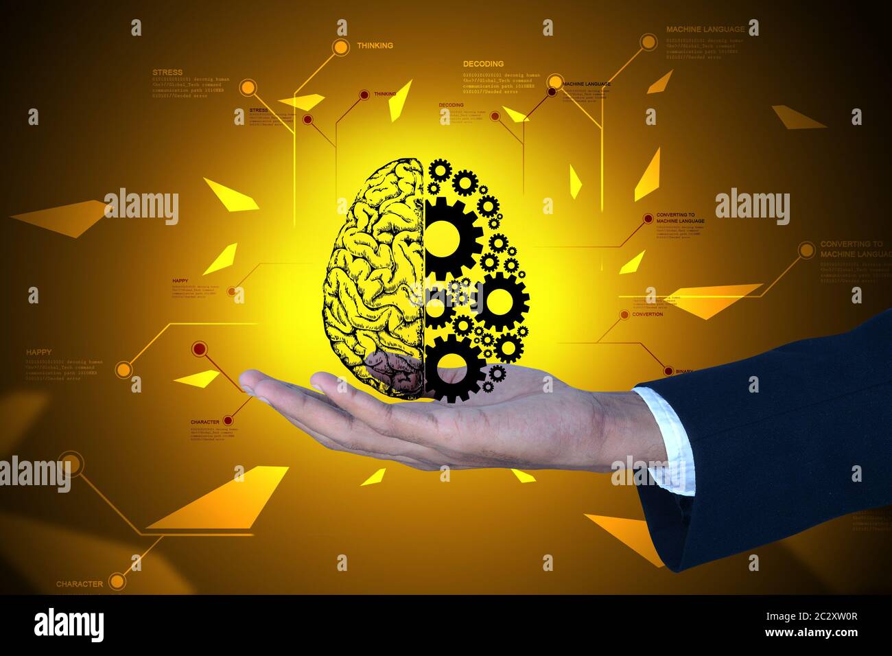 Man showing brain gear hi-res stock photography and images - Alamy