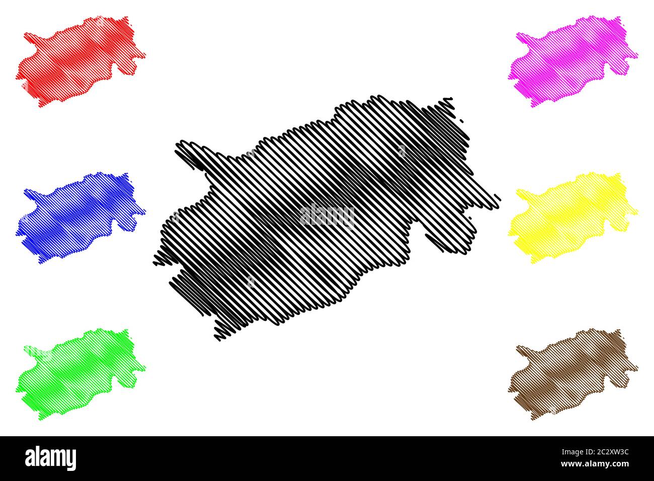 Trashigang District (Districts of Bhutan, Kingdom of Bhutan) map vector ...