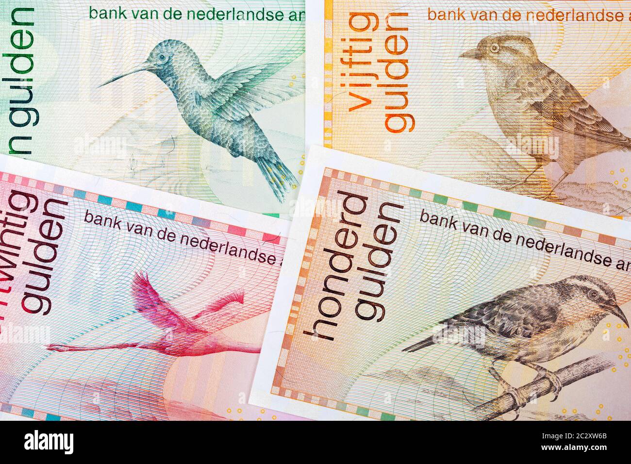 Netherlands Antillean money - Guilder a background Stock Photo - Alamy