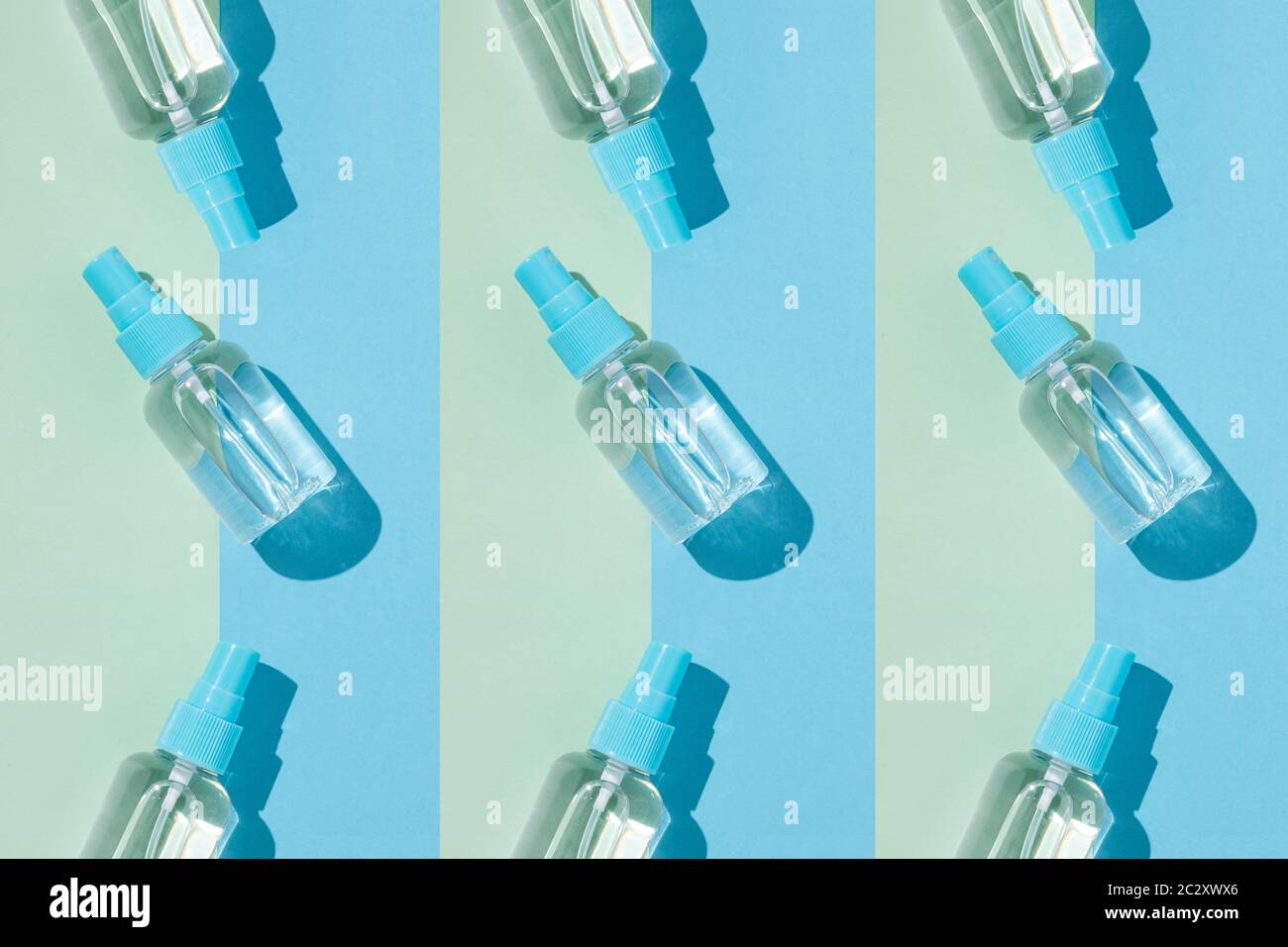 Alcohol pattern in a green and blue background Stock Photo - Alamy