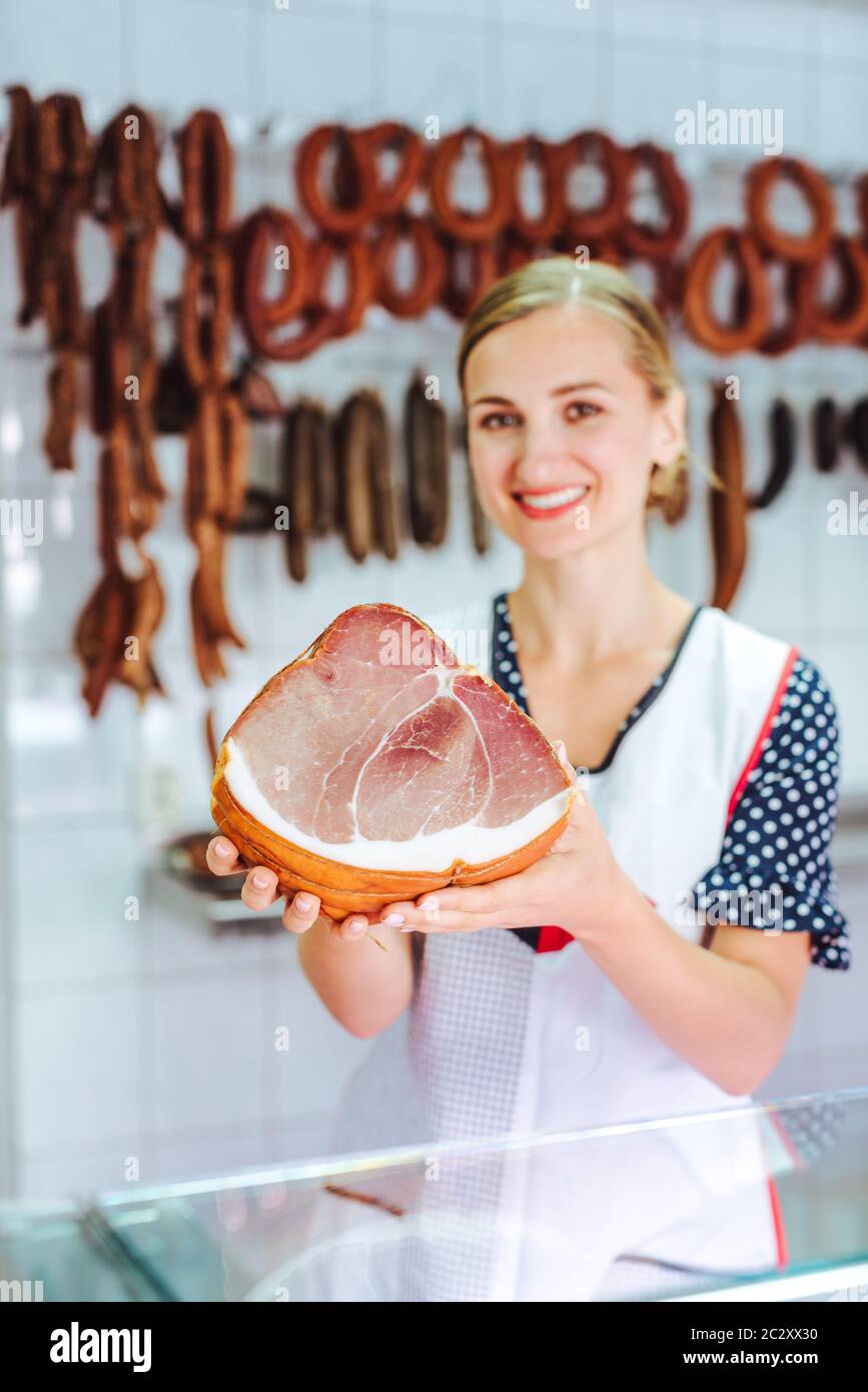 Butcher showing meat customer butchery hi-res stock photography and ...