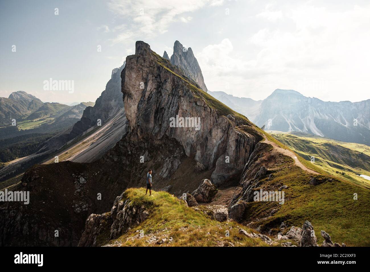 Hiking Along the Famous Green and Rocky Seceda Ridge in the Dolomites ...