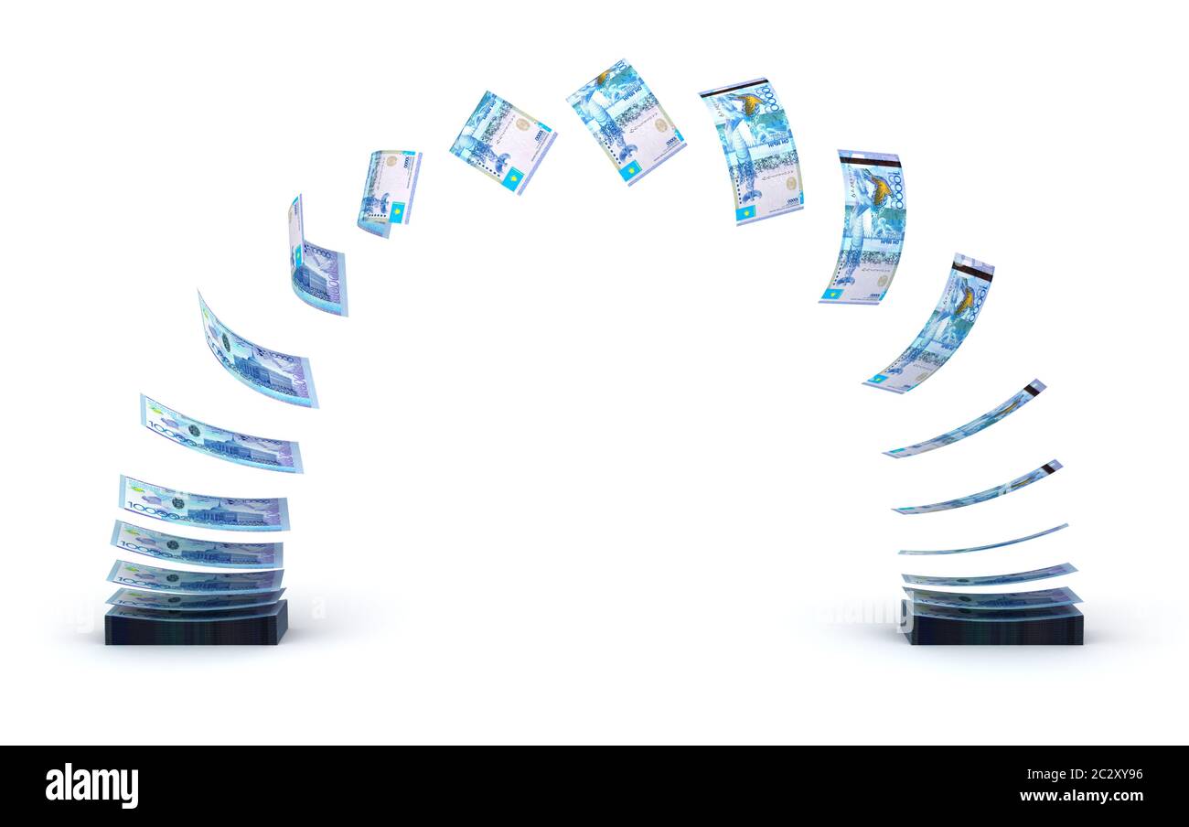 Kazakh Tenge Transfer (isolated with clipping path Stock Photo - Alamy