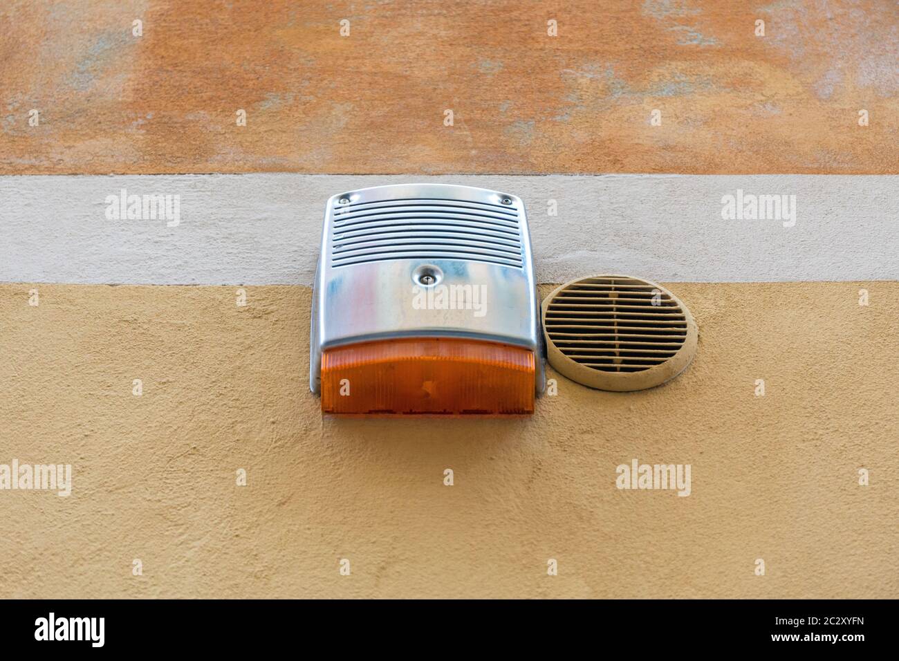 Alarm Siren and Light External Unit at House Stock Photo - Alamy