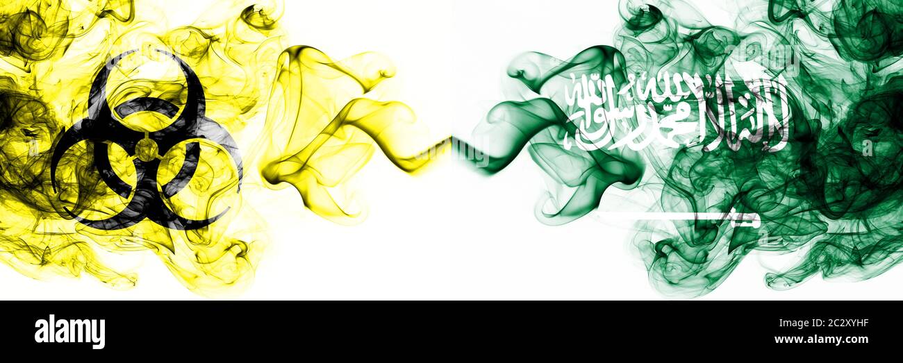 Saudi Arabia, Arabian Quarantine. Coronavirus COVID-19 lockdown. Smoky ...