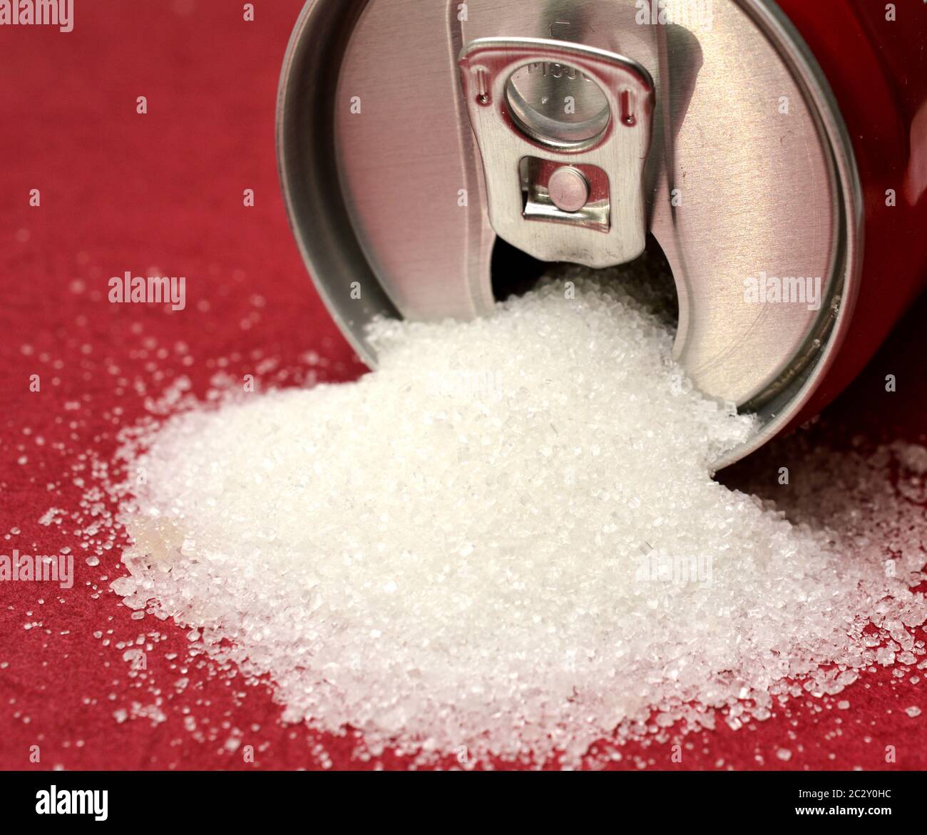 sugar pouring out from alluminium can, health concept, image Stock ...