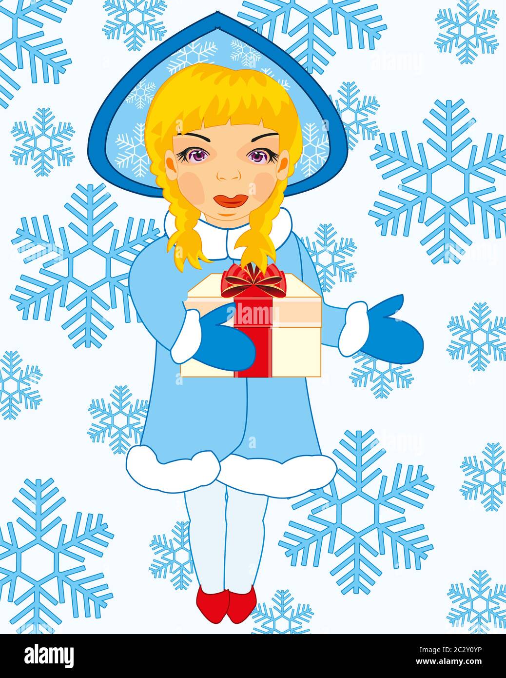Cartoon christmas snow maiden hi-res stock photography and images - Alamy