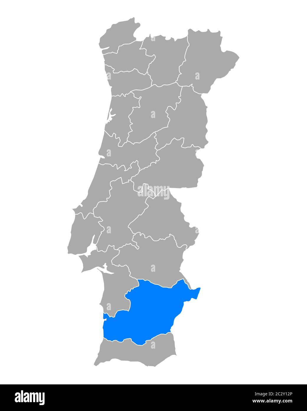 Map of Beja in Portugal Stock Photo - Alamy