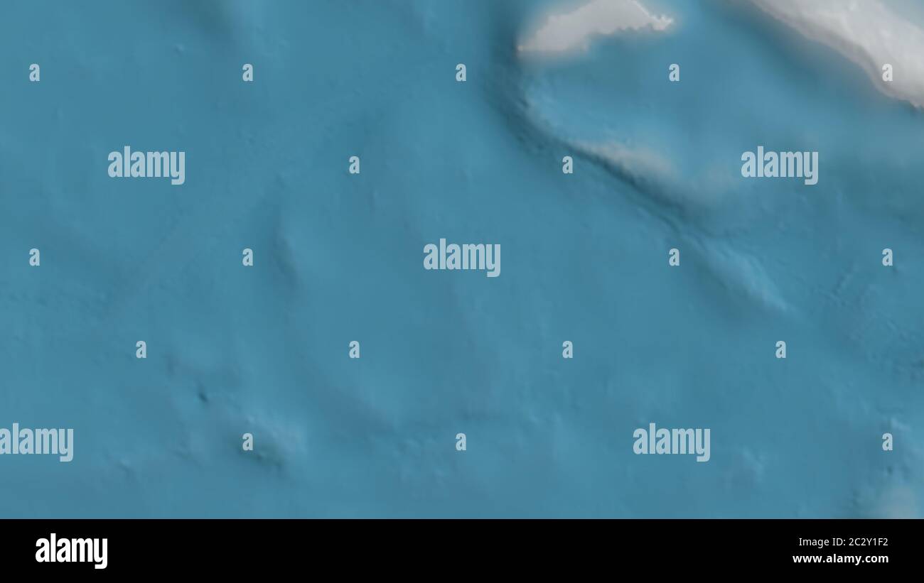 Physical map of the area around the Manus tectonic plate. 3D rendering ...