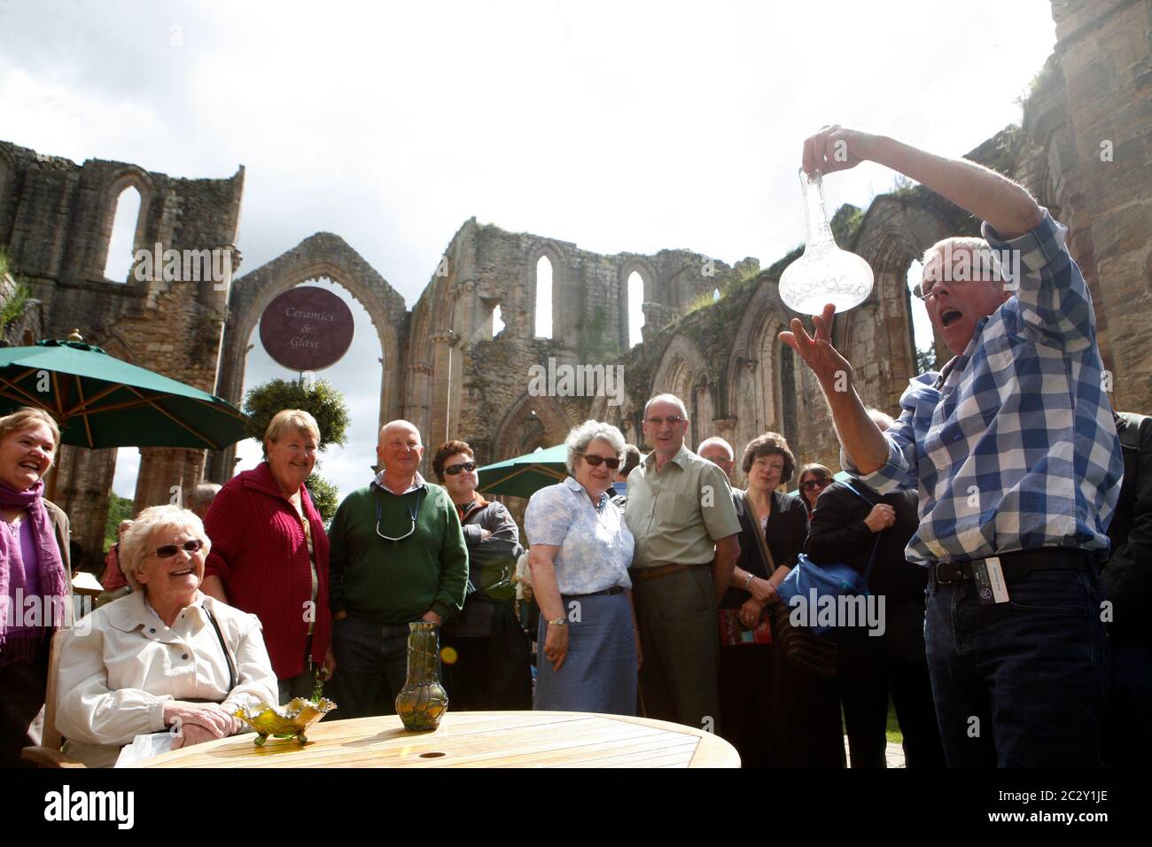 The Antiques Roadshow at Fountains Abbey and Studley Royal Park. Glass ...