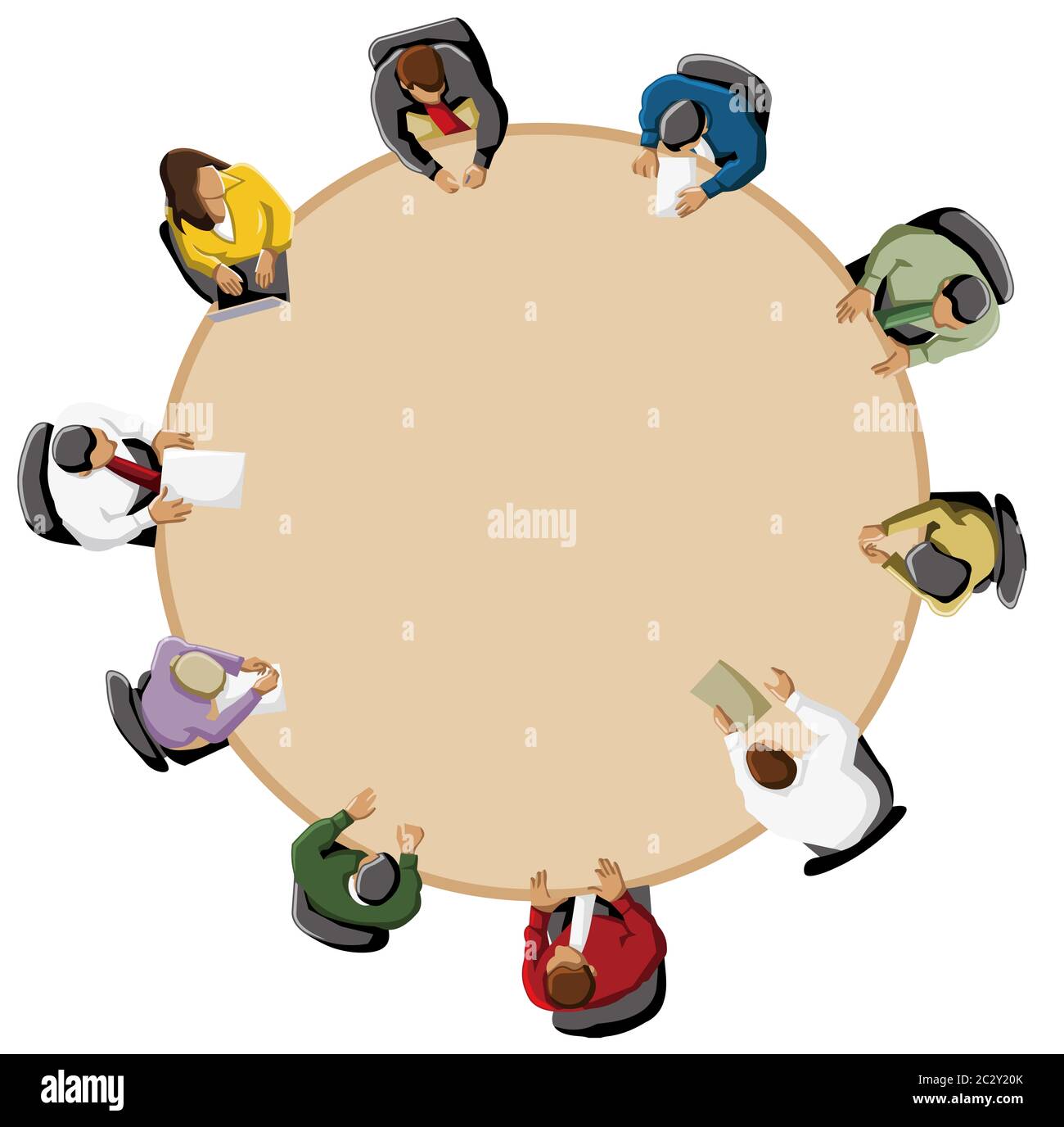 meeting strategy teamwork manager round table discussing office ...