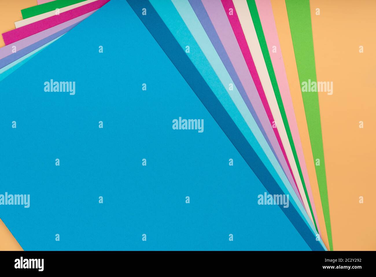 set of colorful paper sheets flat lay Stock Photo - Alamy