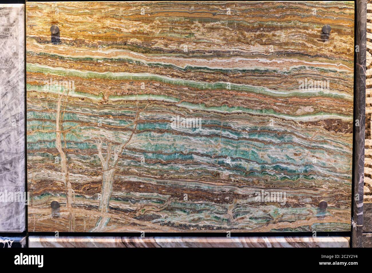 Rainbow Colour Effects at Marble Stone Tile Background Stock Photo - Alamy