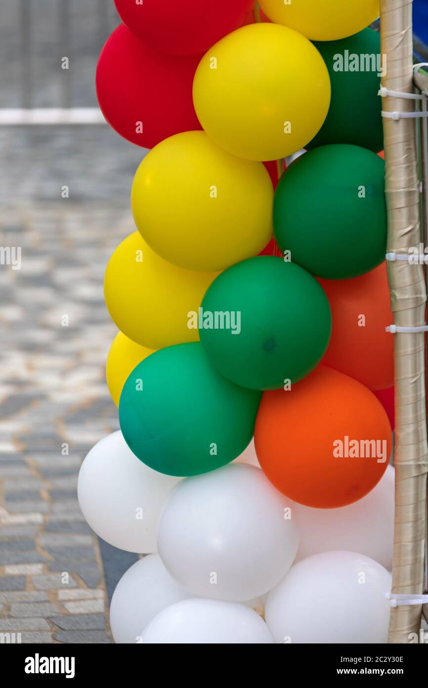 Colourful Latex Balloons Party Decoration Stock Photo - Alamy