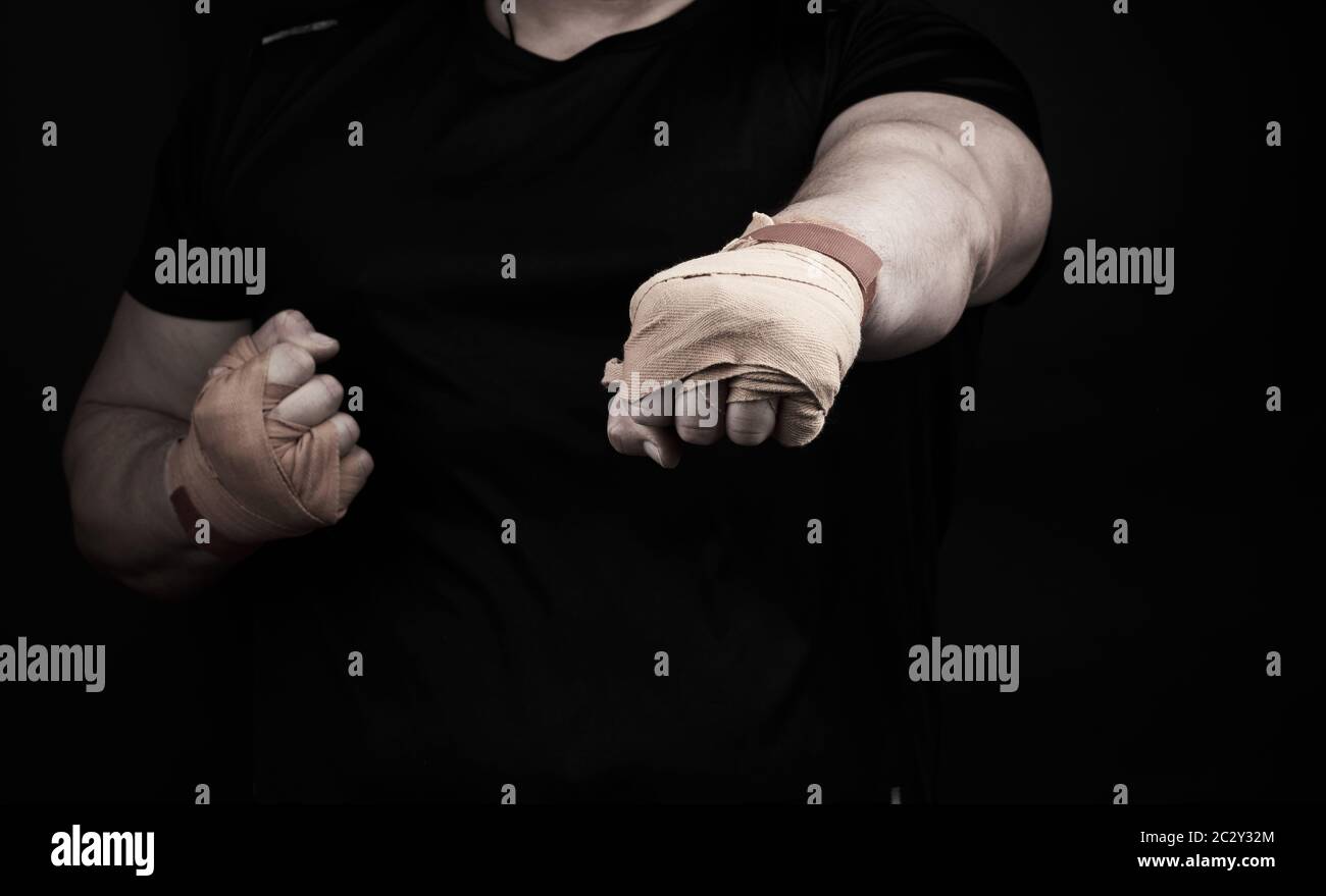 Kickboxing athletic man fighter stands hi-res stock photography and ...