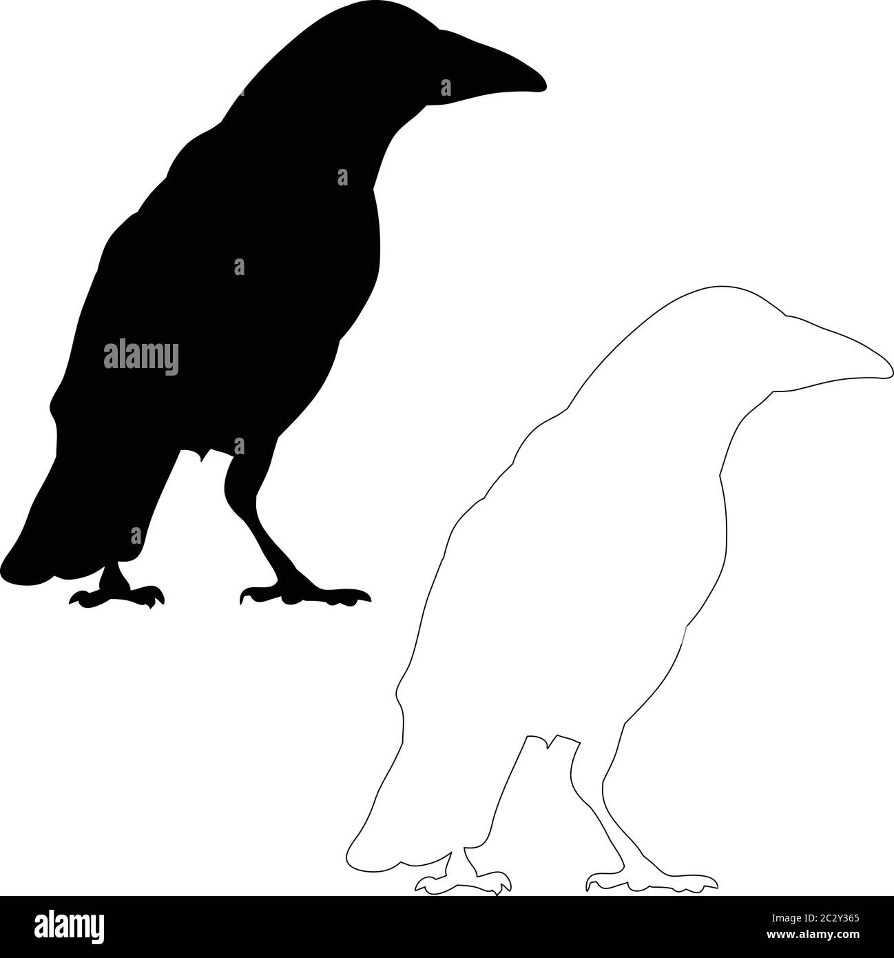 silhouette of crows, bird outline Stock Vector Image & Art - Alamy