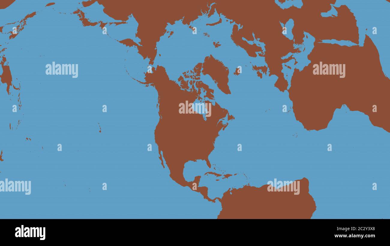 Pattern map of the area around the North American tectonic plate. 3D ...