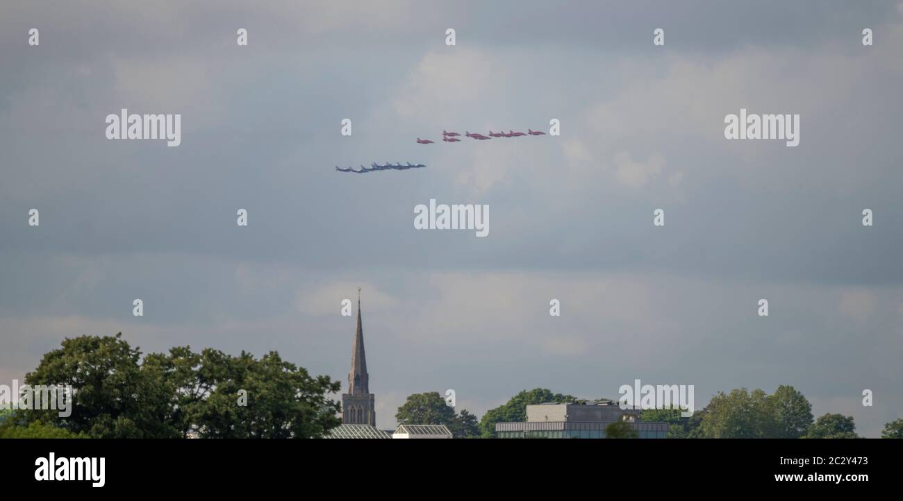 Wimbledon, London, UK. 18 june 2020. The British and French air force ...