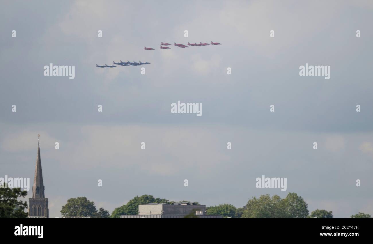 Wimbledon, London, UK. 18 june 2020. The British and French air force ...