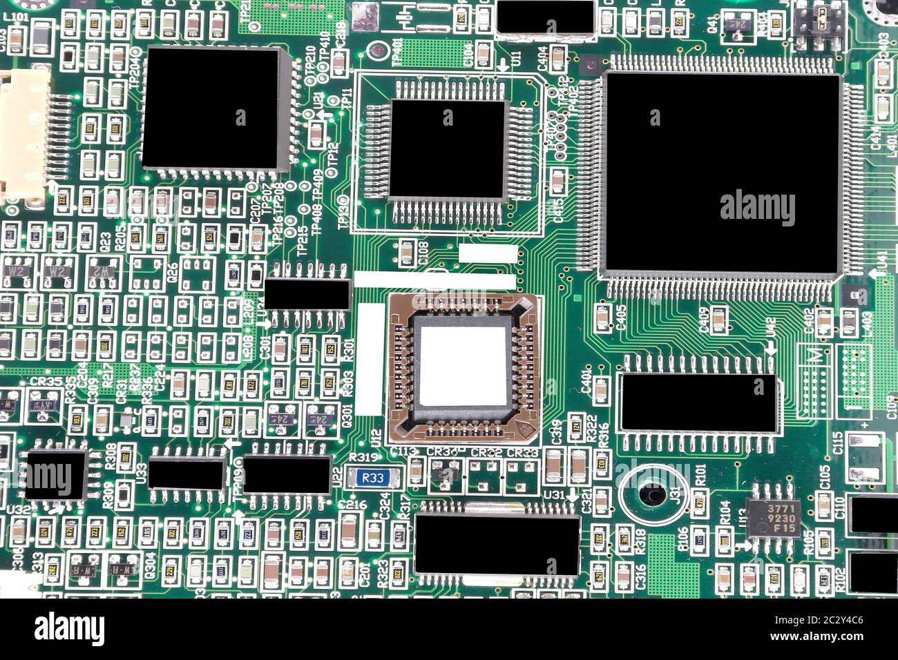 Abstract background with old computer circuit board Stock Photo - Alamy