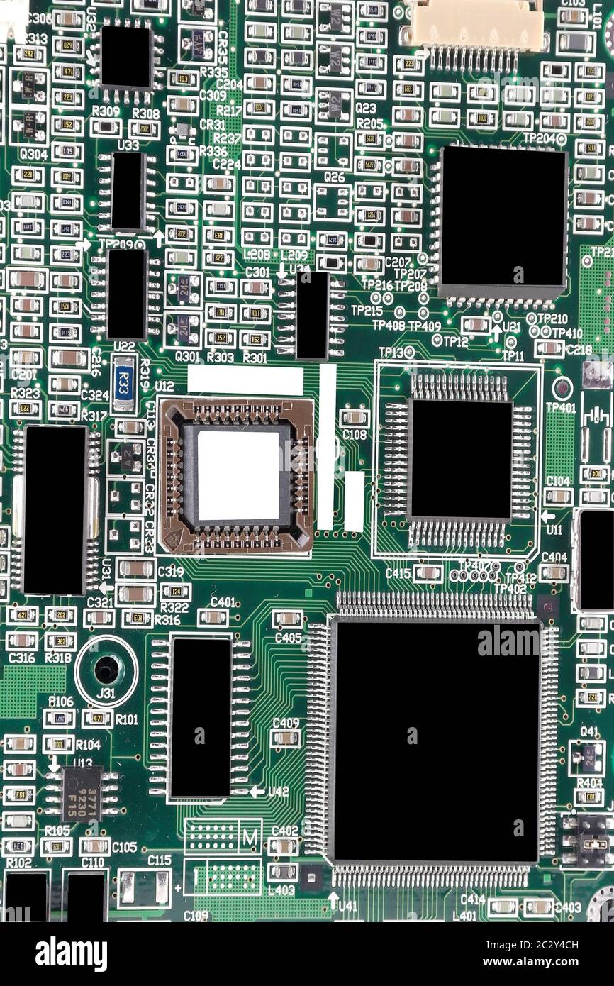 Abstract background with old computer circuit board Stock Photo - Alamy