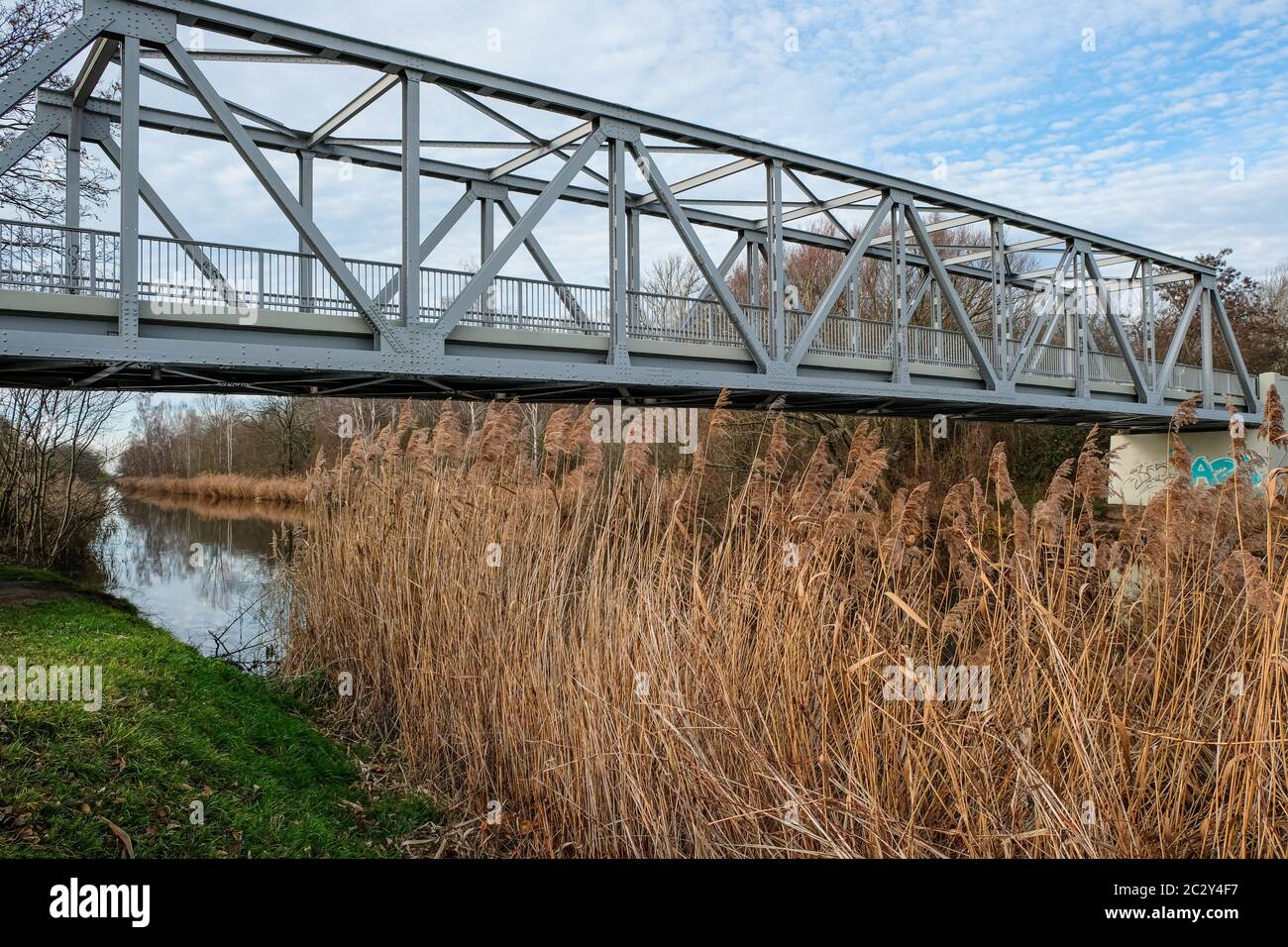Bridge over the Saale Leipzig Canal Stock Photo - Alamy