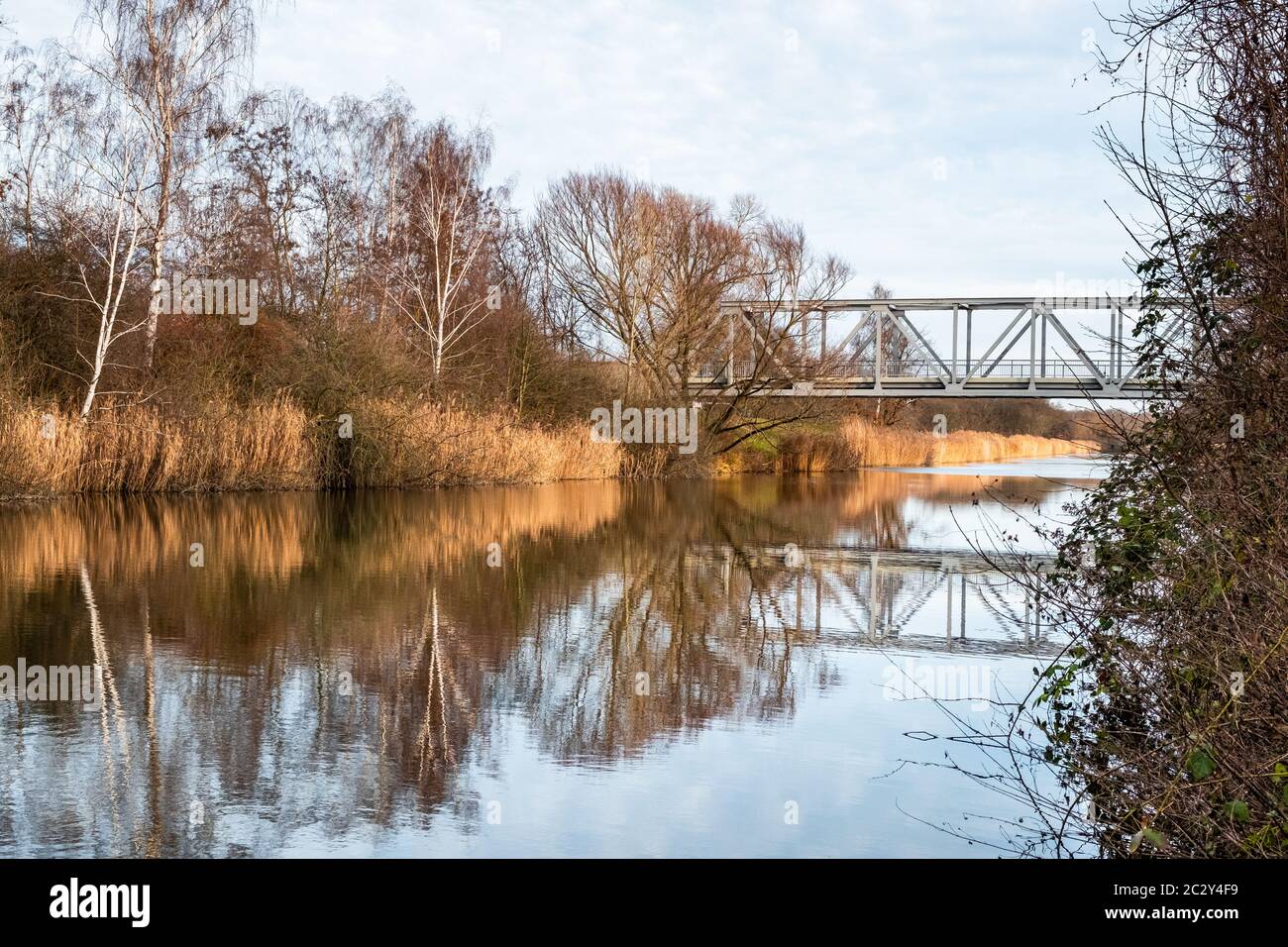 Bridge over the Saale Leipzig Canal Stock Photo - Alamy