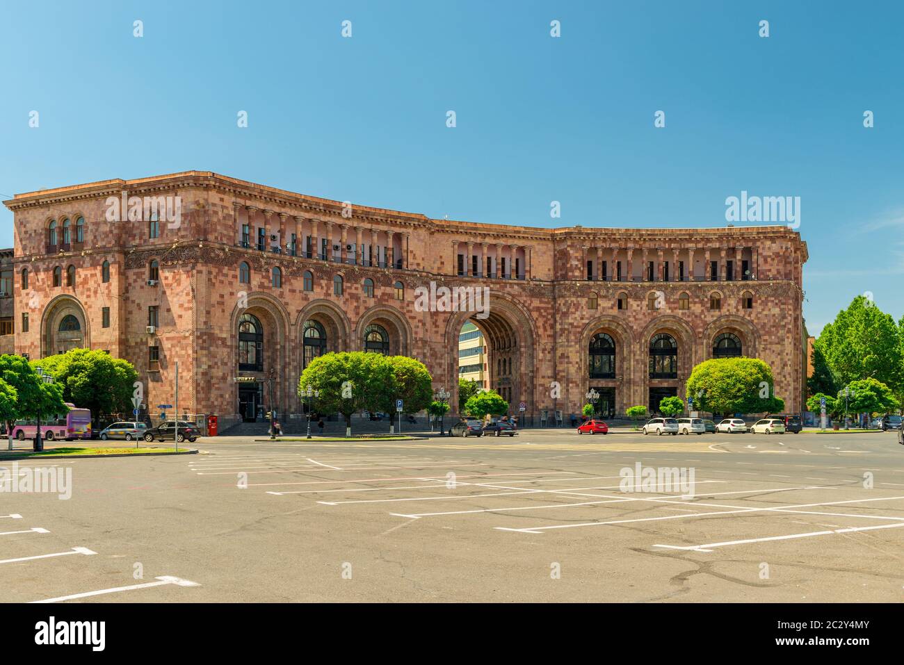View of the central square of the Republic in Yerevan, Armenia Stock ...
