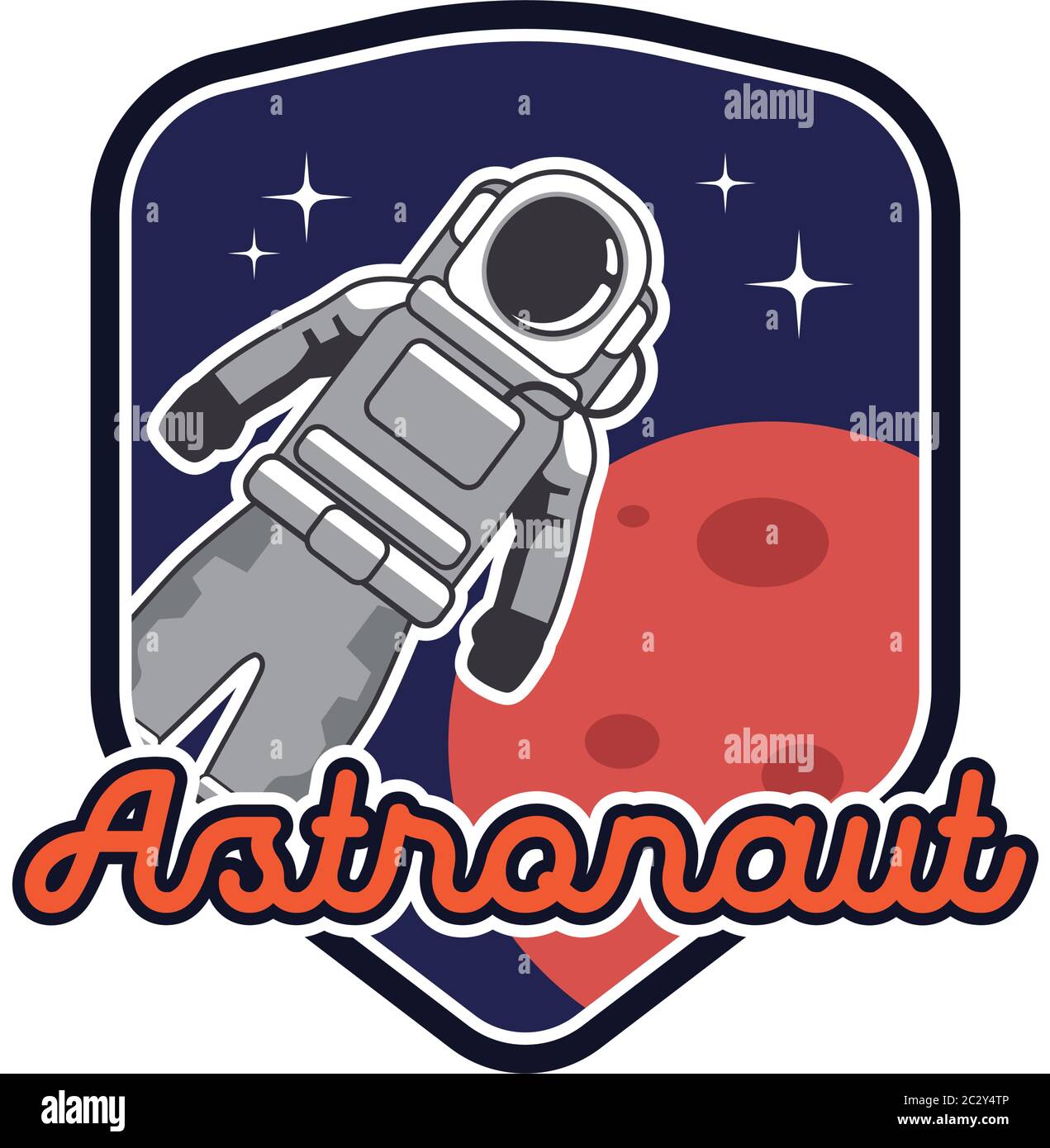astronaut mascot logo isolated on white background. vector illustration ...
