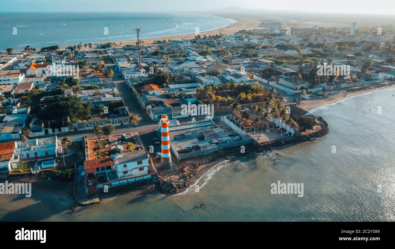 View of the town of Adícora, located in Falcon State, Venezuela Stock ...