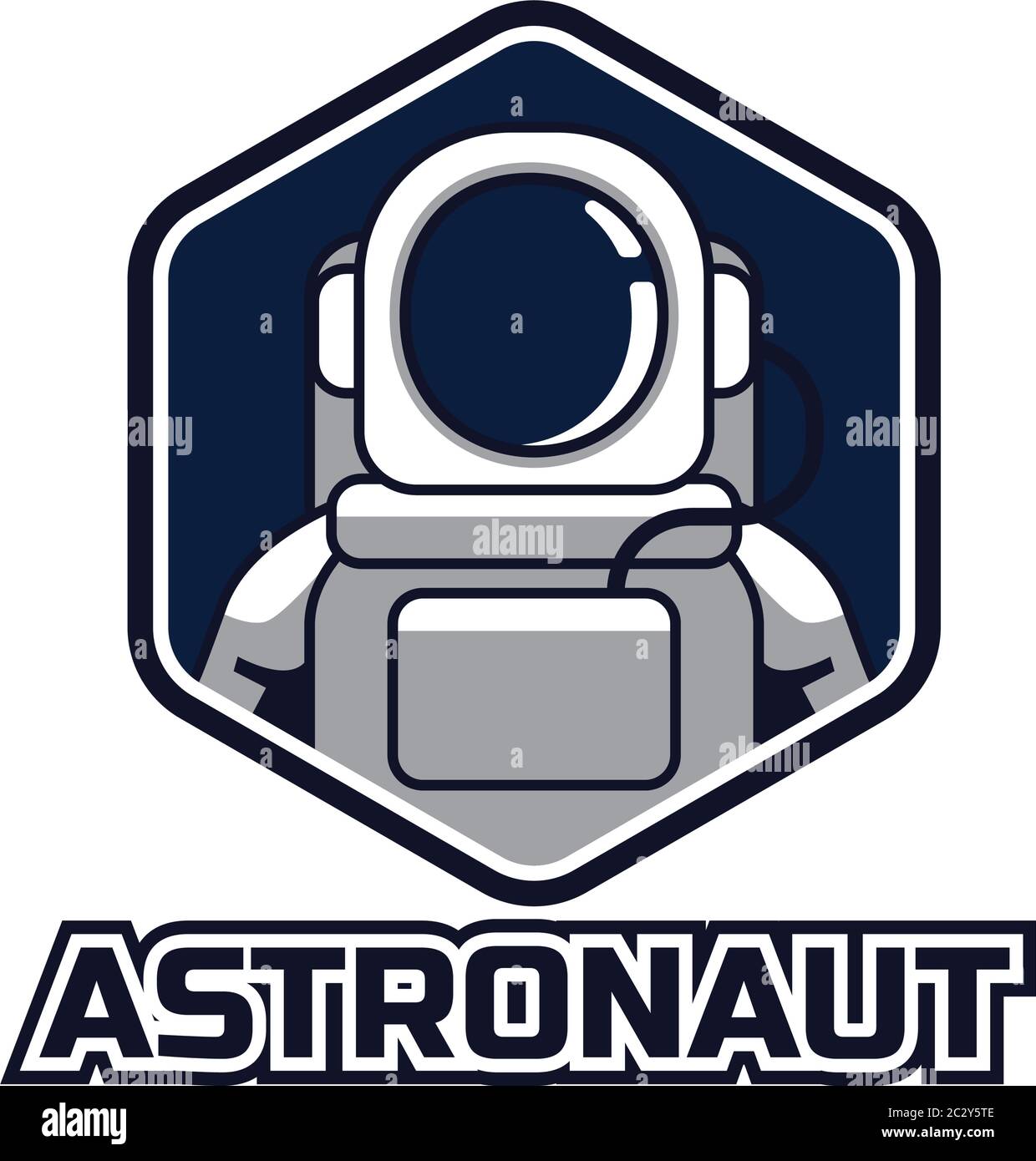 astronaut mascot logo isolated on white background. vector illustration ...