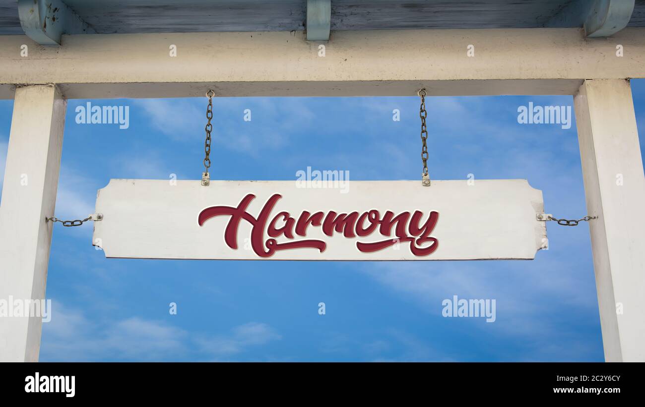 Street Sign to Harmony Stock Photo - Alamy