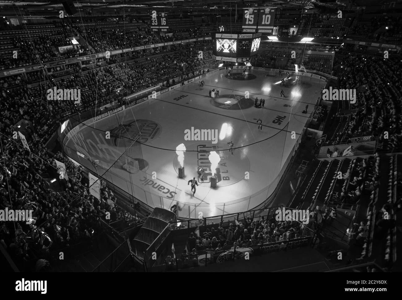 Saab arena interior Black and White Stock Photos & Images - Alamy