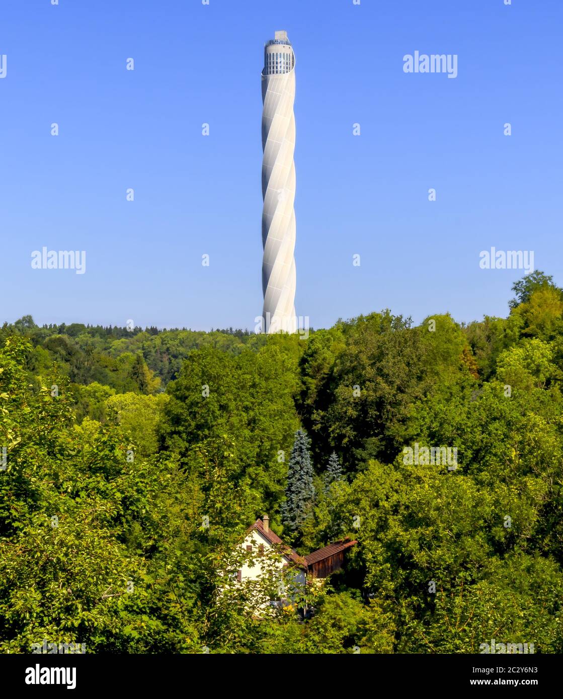 Thyssenkrupp test tower, Rottweil, Germany, 246 metre high lift test ...