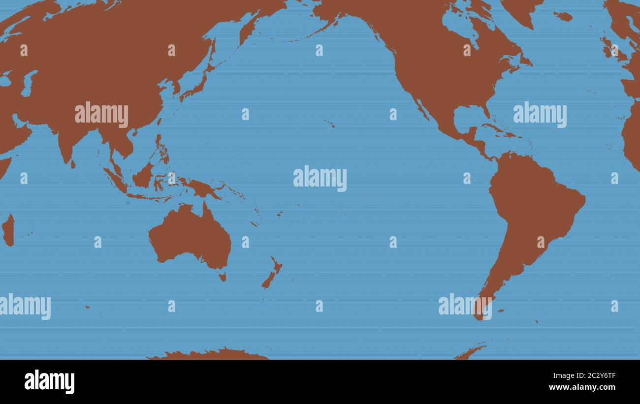 Pattern map of the area around the Pacific tectonic plate. 3D rendering ...