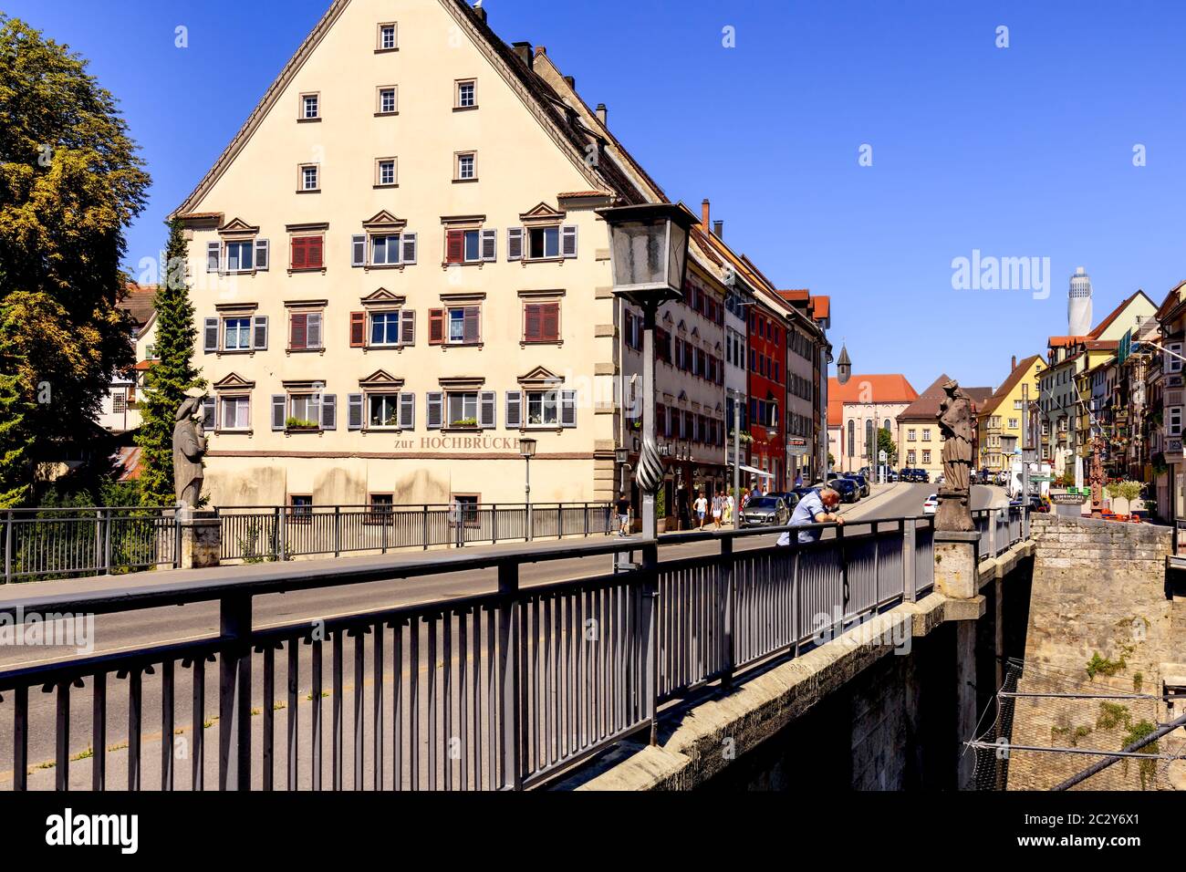 City Rottweil, cityscape, old high bridge, southern Germany Stock Photo ...