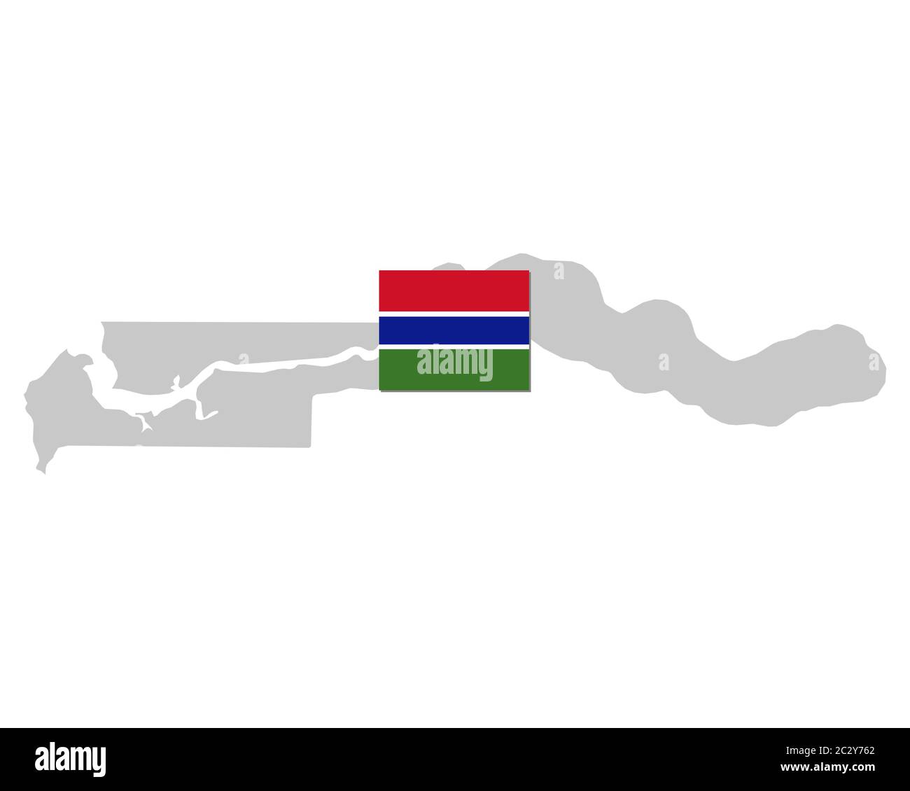 Fahne und Landkarte von Gambia Stock Photo - Alamy