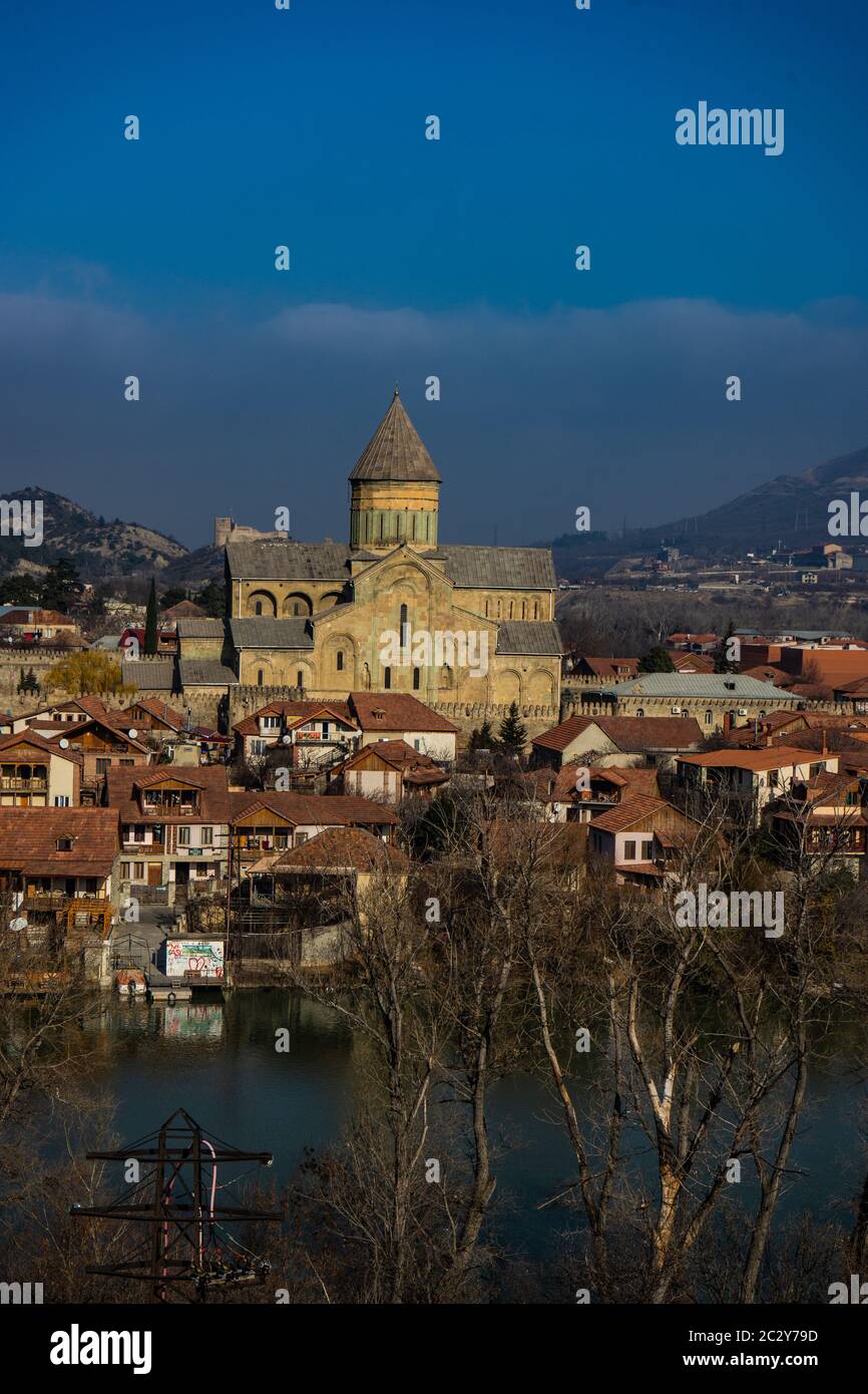 View to the ancient capital of Georgia, Mtskheta Stock Photo - Alamy