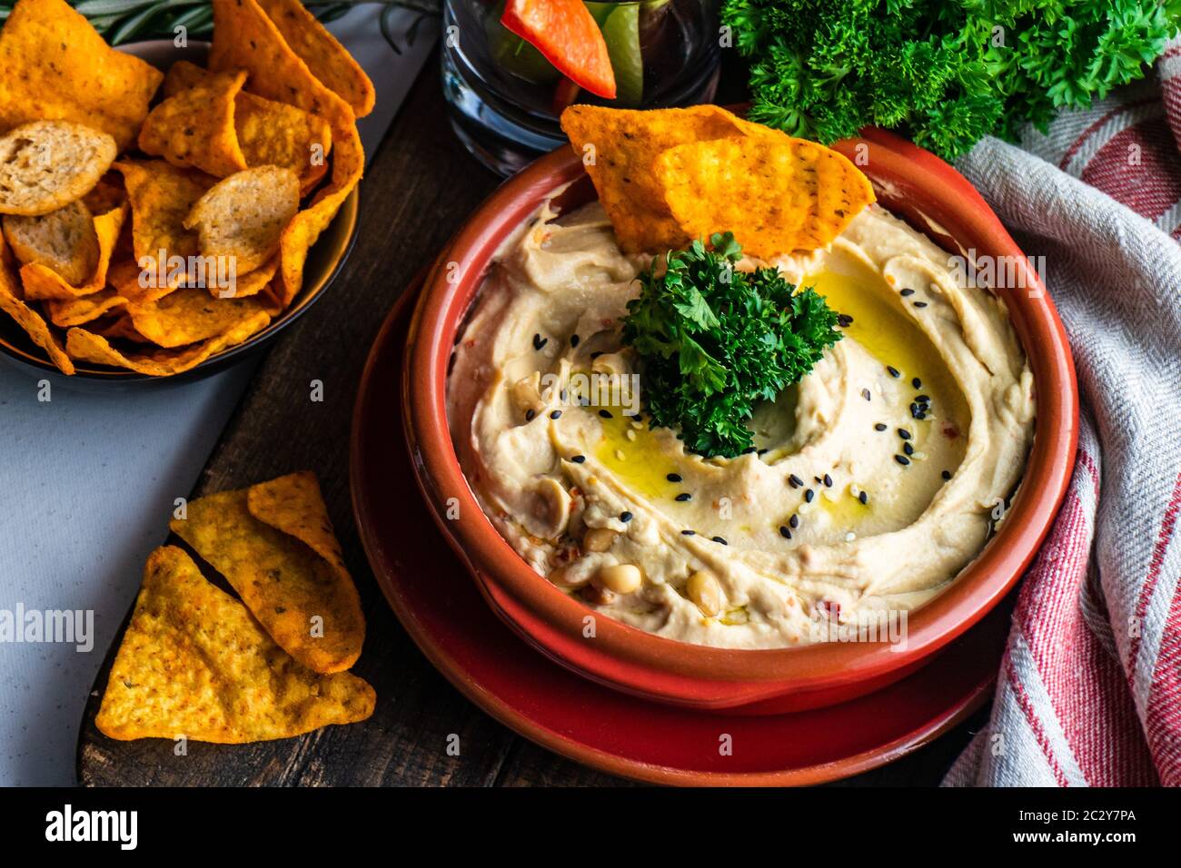 Traditional dish hummus Stock Photo - Alamy