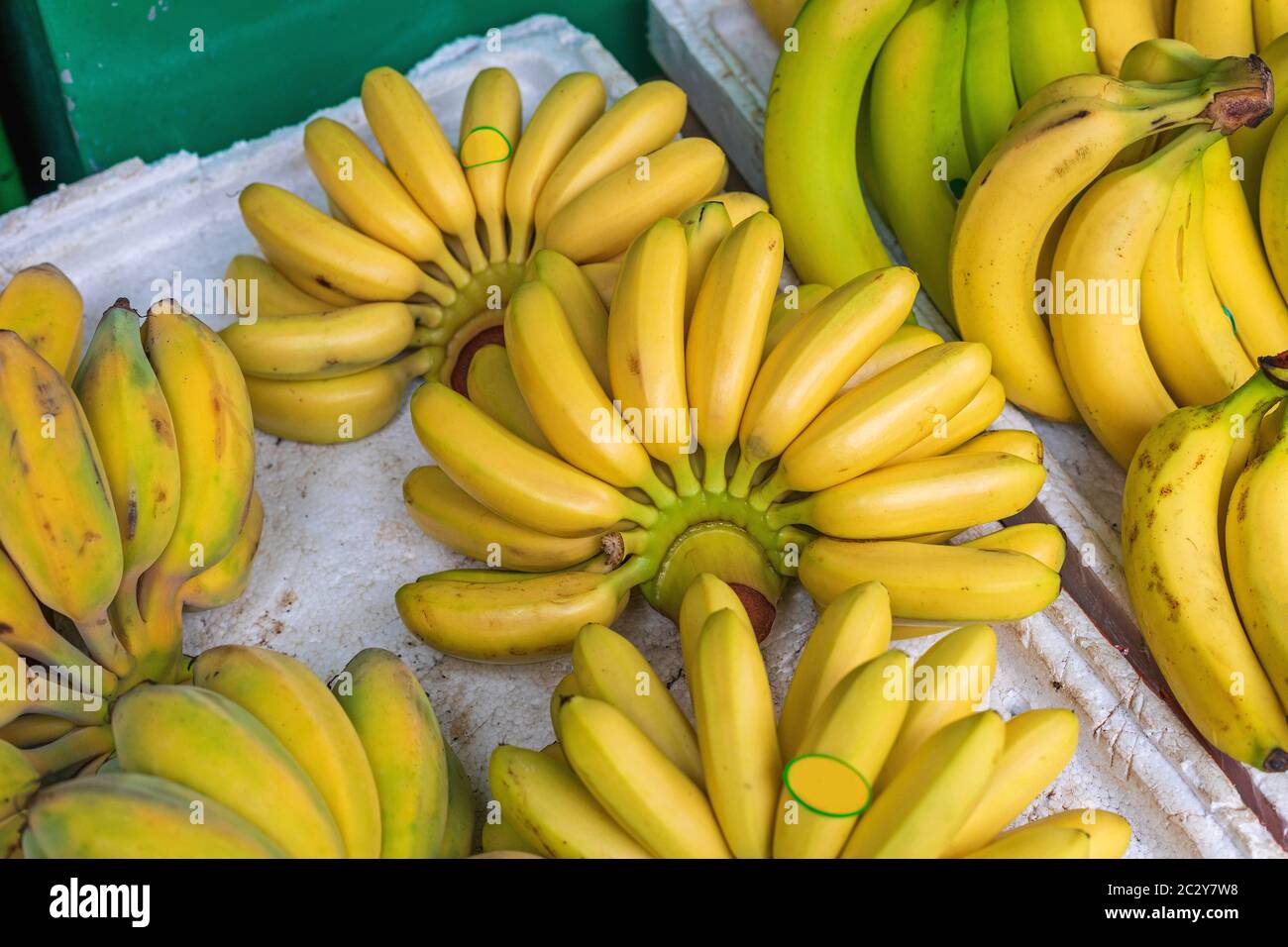 Bunch of Yellow Banana Fruits at Market Stock Photo - Alamy