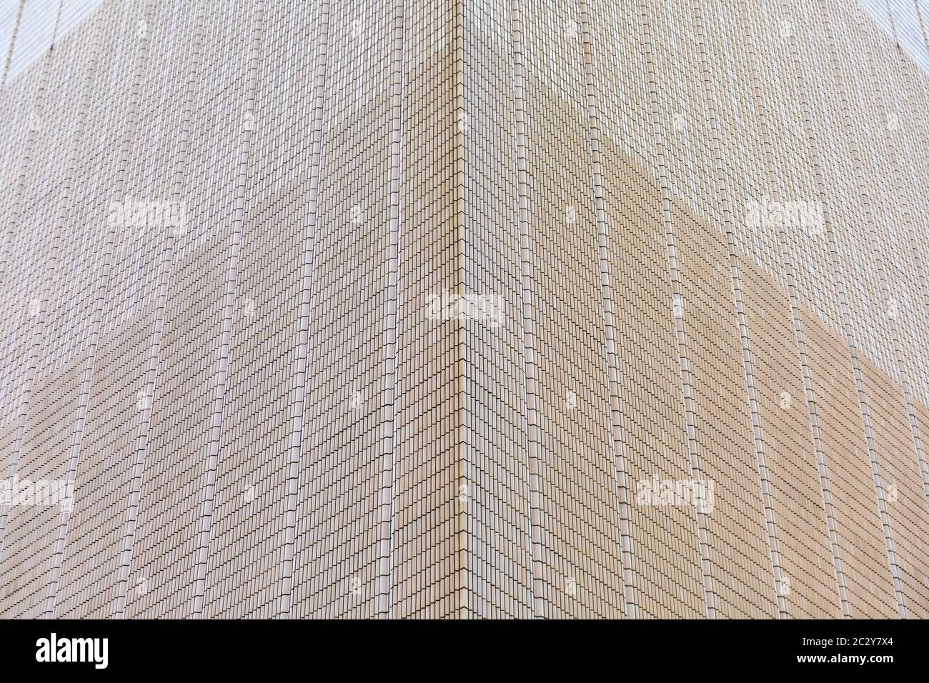 Modern Architecture Building Corner With Yellow Tiles Stock Photo - Alamy