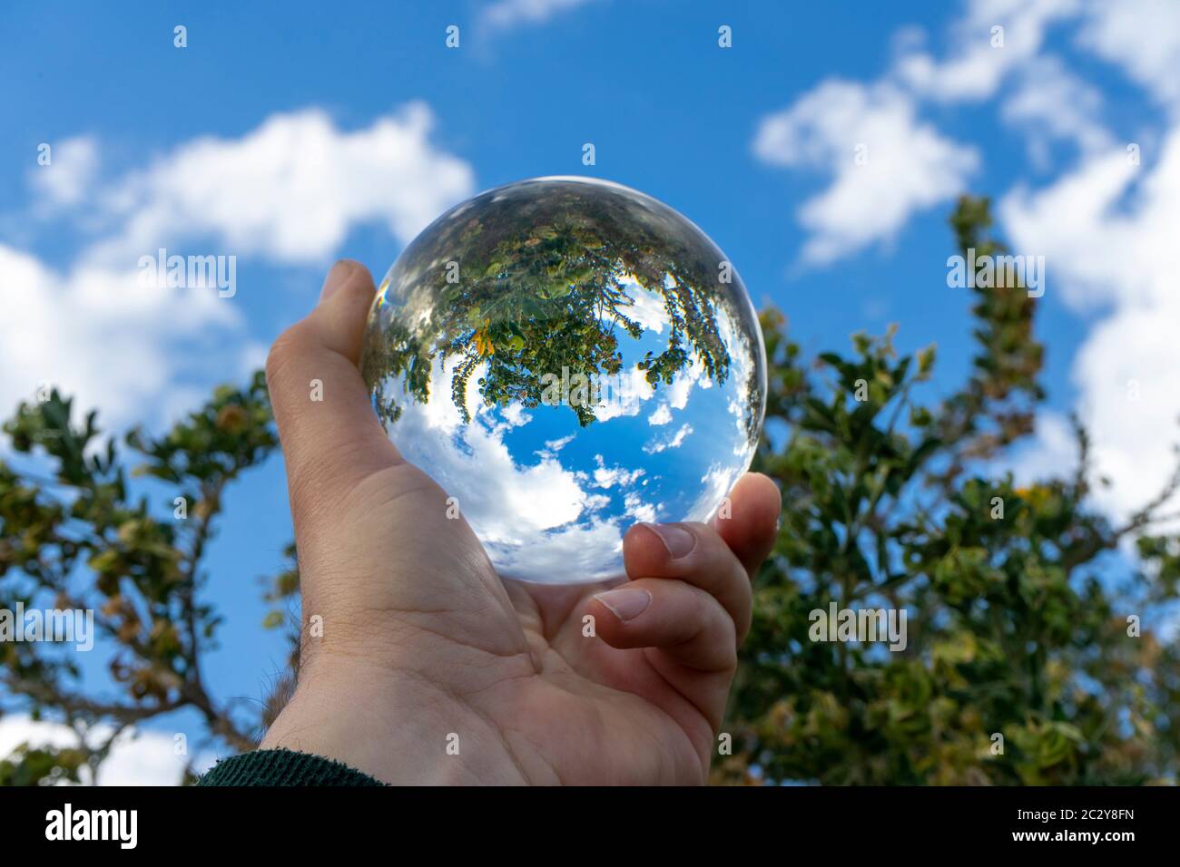 image of sky in a ball Stock Photo - Alamy