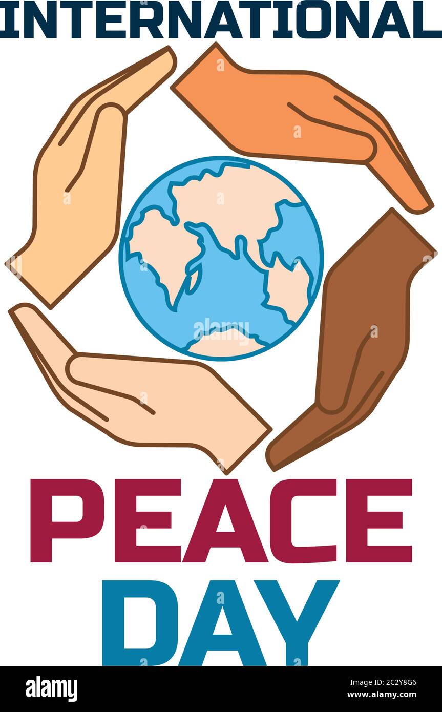 happy international peace day concept. vector illustration Stock Vector ...