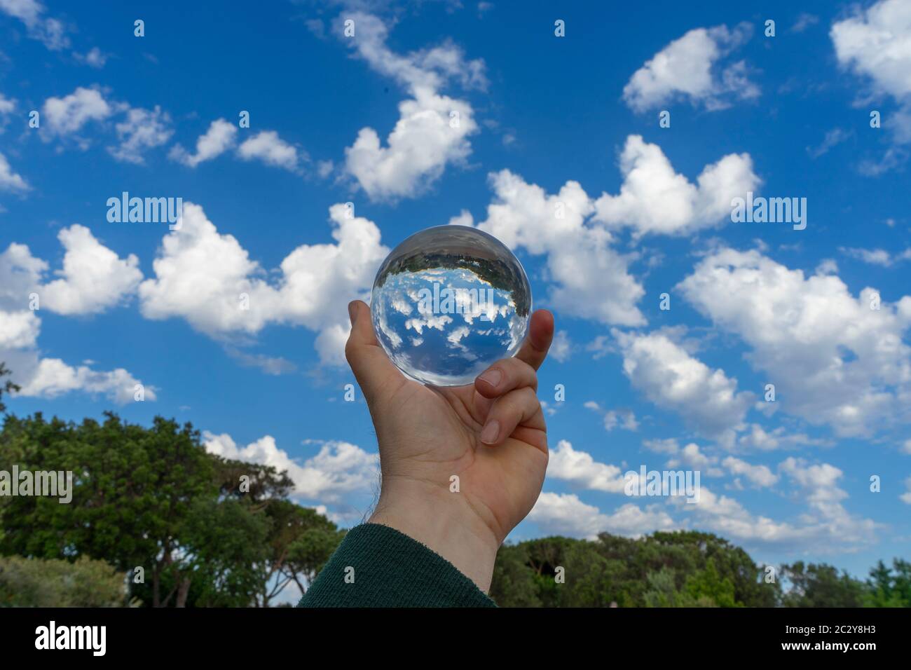 image of sky in a ball Stock Photo - Alamy