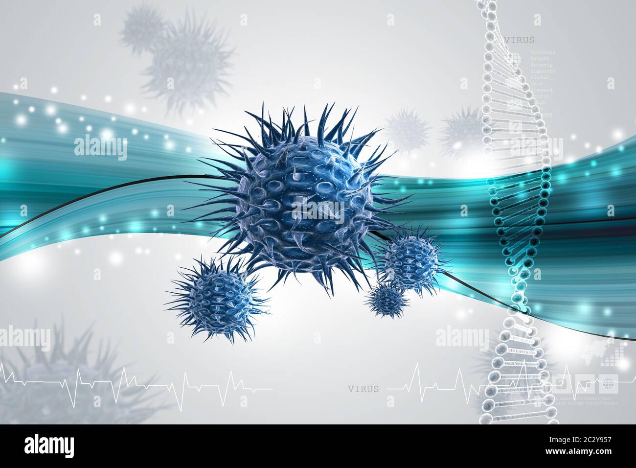 Moving virus in multi color background Stock Photo - Alamy