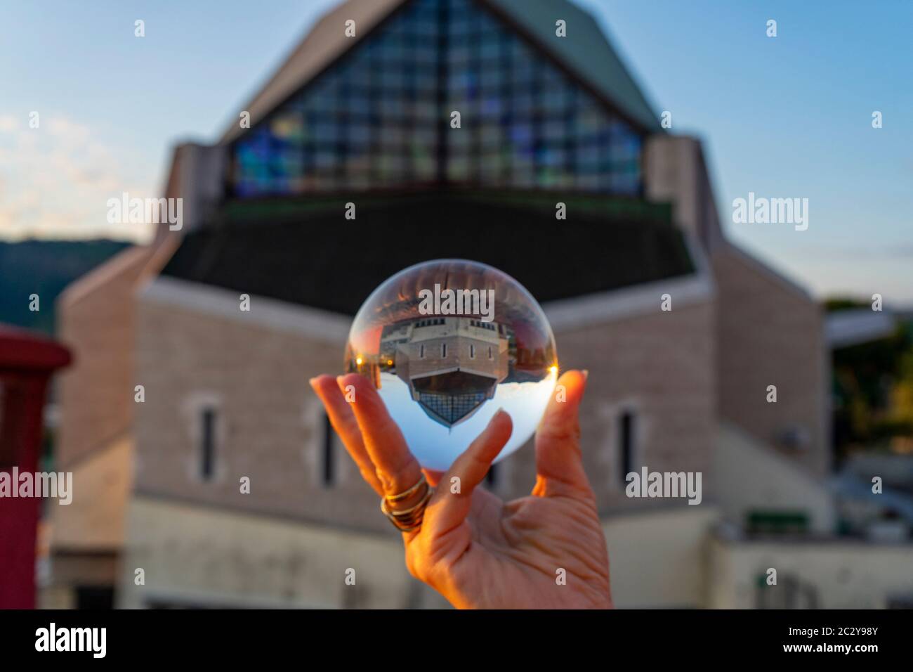 image of a church in a ball Stock Photo - Alamy