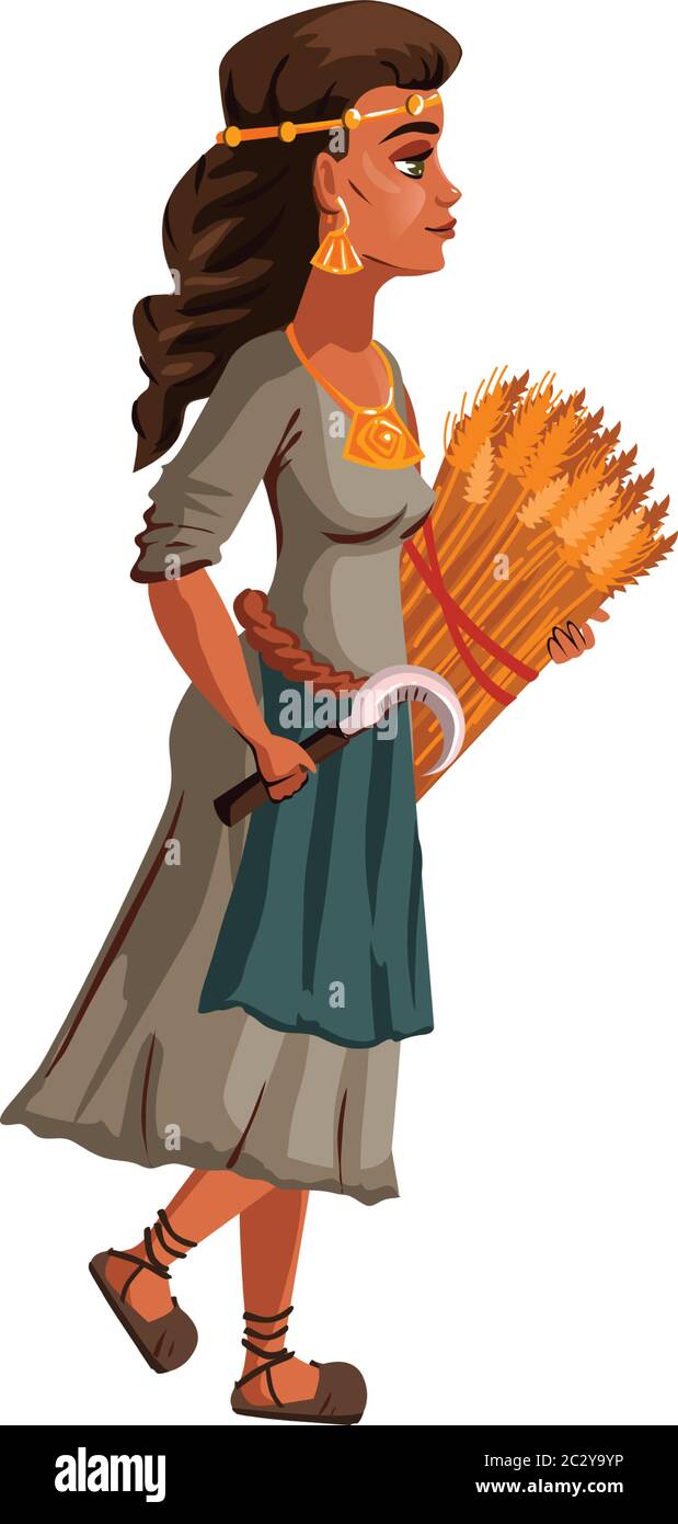Peasant Woman Field Stock Vector Images - Alamy