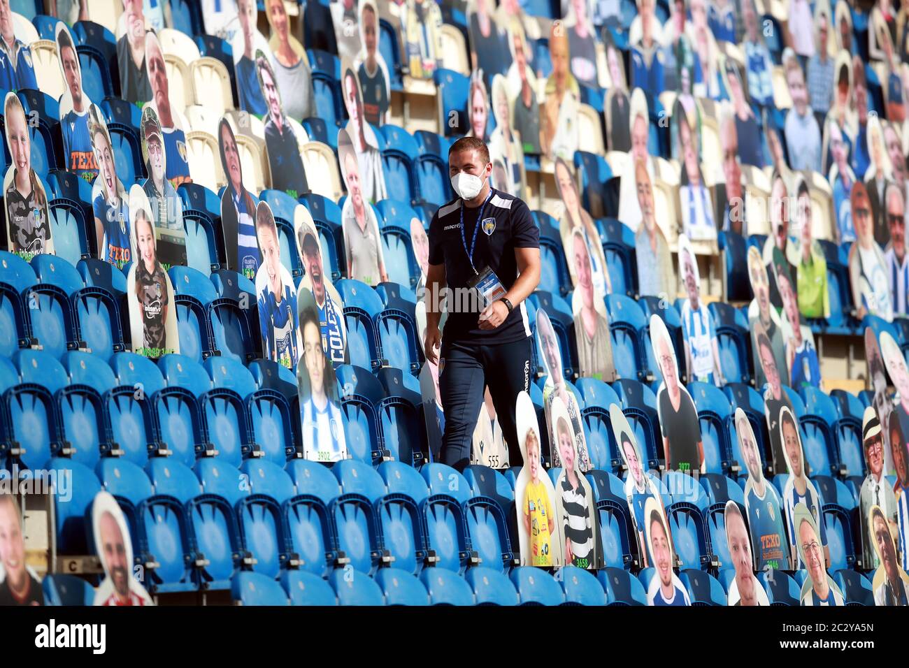 Cardboard cutout pictures of fans in the stands during the Sky Bet ...