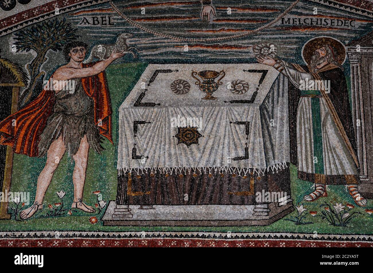 Abel and priest king offer sacrifices to god hi-res stock photography ...